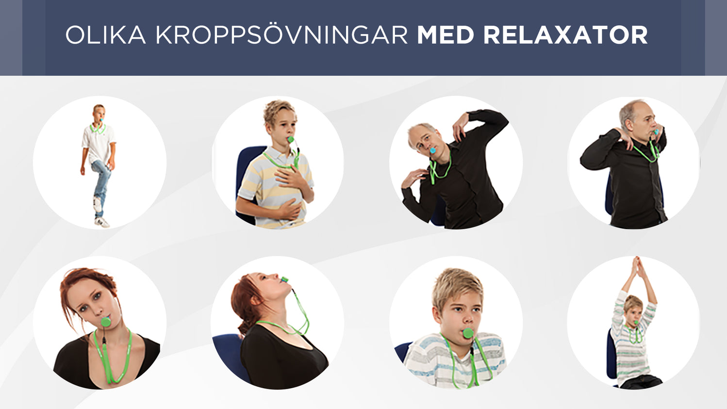 Olika kroppsövningar med relaxator – Conscious Breathing Institute AB